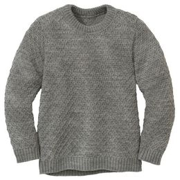 Disana - Kid's Aran-Pullover - Wollpullover Gr 110/116 grau