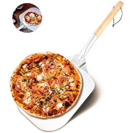 Crrynuo Pizzaschieber Pizzaschieber mit einklappbarem Holzgriff