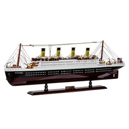 aubaho Modellboot Modellschiff Titanic Model Schiff Holz 80cm Maritime Dekoration kein B