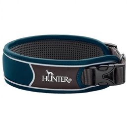 Hunter - Collar Divo - Hundehalsband Gr Halsumfang 45-55 cm - Breite 4,5 cm darkblue /grau