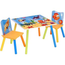 WOLTU Kindersitzgruppe, Kindersitzgruppe Kindertisch mit 2 Stühle