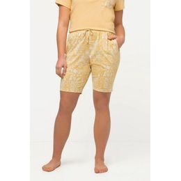 Ulla Popken Pyjamahose Pyjama-Shorts maritimer Druck Biobaumwolle