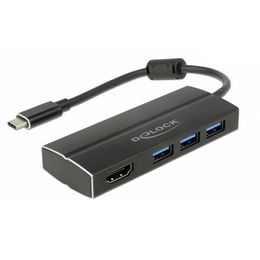Delock 63931 USB-C® (USB 3.2 Gen 2) Multiport Hub Schwarz