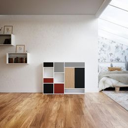 MYCS Highboard Schwarz - Highboard: Schubladen in Schwarz & Türen in Schwarz - Hochwertige Materialien - 154 x 118 x 34 cm, Selbst designen