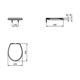 Ideal Standard WC-Sitz Eurovit, Softclose, Weiß W303001