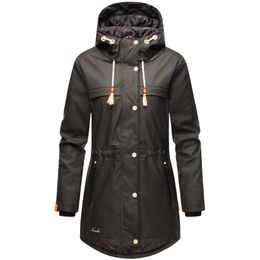 Navahoo Damen modischer Regen Jacke Outdoor Regenmantel Regenparka Wasserdicht Gef&uuml;ttert Rainy Forest
