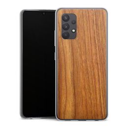 DeinDesign Galaxy A32 4G Handy Silikon H&uuml;lle Case transparent Handyh&uuml;lle Larch Wood Wooden Look Silikon Case