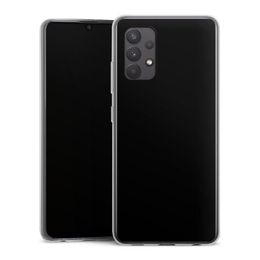 DeinDesign Galaxy A32 4G Handy Silikon H&uuml;lle Case transparent Handyh&uuml;lle Colour Black Unicoloured Silikon Case