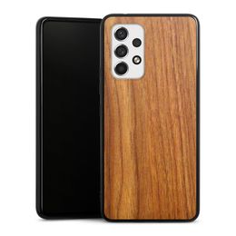 DeinDesign Galaxy A53 5G Handy Silikon H&uuml;lle Case schwarz Handyh&uuml;lle Larch Wooden Look Wood