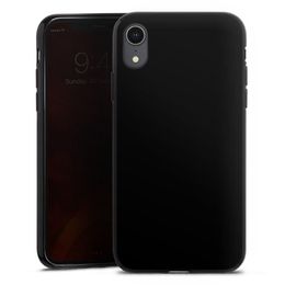 DeinDesign iPhone Xr Handy Silikon H&uuml;lle Case schwarz Handyh&uuml;lle Colour Black Unicoloured