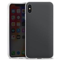 DeinDesign iPhone Xs Max Handy Silikon H&uuml;lle Case transparent Handyh&uuml;lle Colour Black Unicoloured Silikon Case