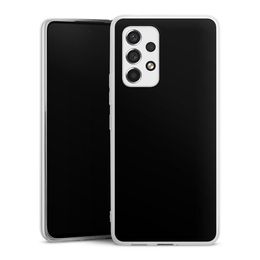 DeinDesign Galaxy A53 5G Handy Silikon H&uuml;lle Case transparent Handyh&uuml;lle Unicoloured Black Colour Silikon Case