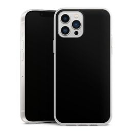DeinDesign iPhone 13 Pro Max Handy Silikon H&uuml;lle Case transparent Handyh&uuml;lle Colour Black Unicoloured Silikon Case