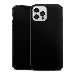 DeinDesign iPhone 13 Pro Max Handy Silikon H&uuml;lle Case schwarz Handyh&uuml;lle Colour Black Unicoloured