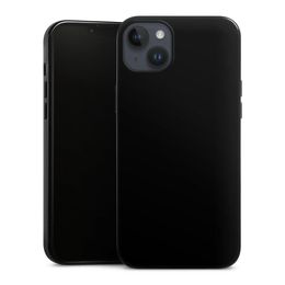 DeinDesign iPhone 14 Plus Handy Silikon H&uuml;lle Case schwarz Handyh&uuml;lle Colour Black Unicoloured