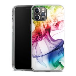 DeinDesign iPhone 12 Pro Max Handy Silikon H&uuml;lle Case transparent Handyh&uuml;lle Rainbow Colour Water Silikon Case