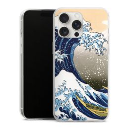 DeinDesign iPhone 15 Pro Max Handy Silikon H&uuml;lle Case transparent Handyh&uuml;lle Katsushika Hokusai Die Gro&szlig;e Welle Vor Kanagawa Kunst Silikon Case