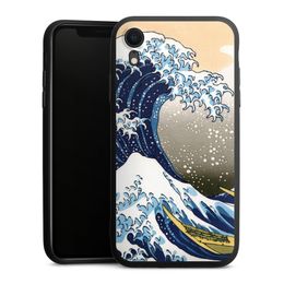 DeinDesign iPhone Xr Handy Premium Silikon H&uuml;lle Handyh&uuml;lle schwarz Case Katsushika Hokusai Die Gro&szlig;e Welle Vor Kanagawa Kunst Silikon Premium Case