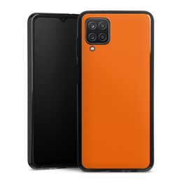 DeinDesign Galaxy A12 Handy Silikon H&uuml;lle Case schwarz Handyh&uuml;lle Colour Unicoloured Orange
