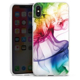 DeinDesign iPhone Xs Max Handy Silikon H&uuml;lle Case transparent Handyh&uuml;lle Rainbow Colour Water Silikon Case