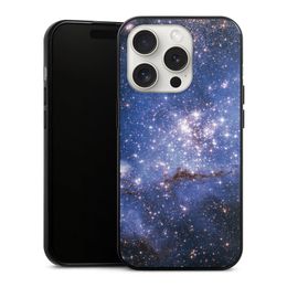 DeinDesign iPhone 15 Pro Handy Slim Case extra d&uuml;nn Silikon Handyh&uuml;lle schwarz H&uuml;lle Galaxy Weltall Weltraum Silikon Slim Case