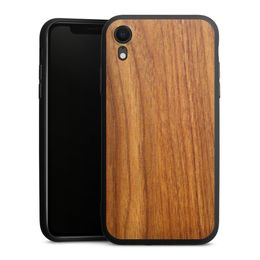 DeinDesign iPhone Xr Handy Premium Silikon H&uuml;lle Handyh&uuml;lle schwarz Case Larch Wood Wooden Look Silikon Premium Case