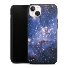 DeinDesign iPhone 14 Handy Premium Silikon H&uuml;lle Handyh&uuml;lle schwarz Case Galaxy Weltall Weltraum Silikon Premium Case