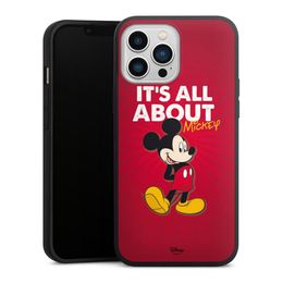 DeinDesign iPhone 13 Pro Max Handy Premium Silikon H&uuml;lle Handyh&uuml;lle schwarz Case Disney Official Licensed Product Mouse Silikon Premium Case