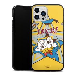 DeinDesign iPhone 13 Pro Max Handy Silikon H&uuml;lle Case schwarz Handyh&uuml;lle Donald Duck Disney Official Licensed Product