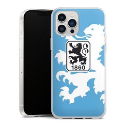 DeinDesign iPhone 13 Pro Max Handy Silikon H&uuml;lle Case transparent Handyh&uuml;lle Coat Of Arms Tsv 1860 M&uuml;nchen Official Licensed Product Silikon Case