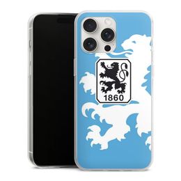 DeinDesign iPhone 15 Pro Max Handy Silikon H&uuml;lle Case transparent Handyh&uuml;lle Coat Of Arms Tsv 1860 M&uuml;nchen Official Licensed Product Silikon Case
