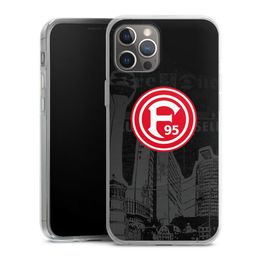 DeinDesign iPhone 12 Pro Max Handy Silikon H&uuml;lle Case transparent Handyh&uuml;lle Logo Official Licensed Product Fortuna D&uuml;sseldorf Silikon Case