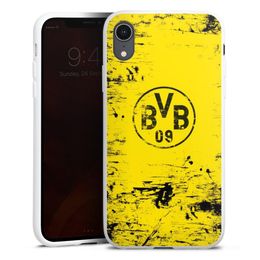 DeinDesign iPhone Xr Handy Silikon H&uuml;lle Case wei&szlig; Handyh&uuml;lle Bvb Official Licensed Product Borussia Dortmund Silikon Case