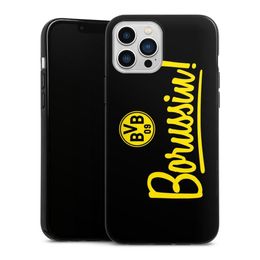 DeinDesign iPhone 13 Pro Max Handy Silikon H&uuml;lle Case schwarz Handyh&uuml;lle Borussia Dortmund Bvb Soccer