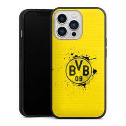 DeinDesign iPhone 13 Pro Handy Premium Silikon H&uuml;lle Handyh&uuml;lle schwarz Case Official Licensed Product Bvb Borussia Dortmund Silikon Premium Case