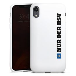 DeinDesign iPhone Xr Handy Silikon H&uuml;lle Case wei&szlig; Handyh&uuml;lle Hsv Transparent Hamburger Sv Silikon Case