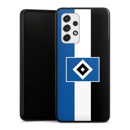 DeinDesign Galaxy A53 5G Handy Silikon H&uuml;lle Case schwarz Handyh&uuml;lle Stripes Hsv Hamburger Sv