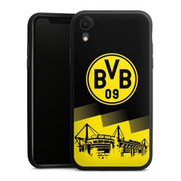 DeinDesign iPhone Xr Handy Premium Silikon H&uuml;lle Handyh&uuml;lle schwarz Case Borussia Dortmund Stadium Bvb Silikon Premium Case