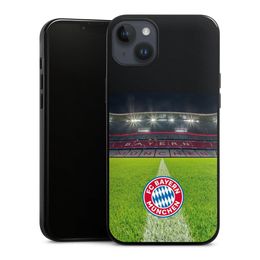 DeinDesign iPhone 14 Plus Handy Silikon H&uuml;lle Case schwarz Handyh&uuml;lle Stadium Fc Bayern M&uuml;nchen Fcb