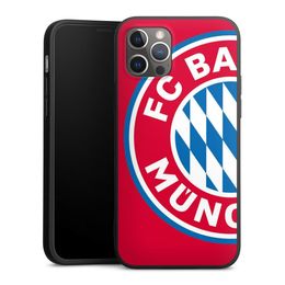 DeinDesign iPhone 12 Pro Handy Premium Silikon H&uuml;lle Handyh&uuml;lle schwarz Case Official Licensed Product Fcb Fc Bayern M&uuml;nchen Silikon Premium Case