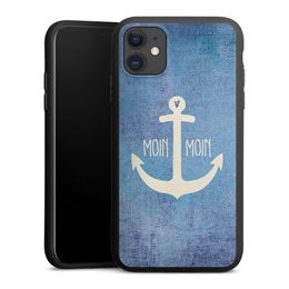 DeinDesign iPhone 11 Handy Premium Silikon H&uuml;lle Handyh&uuml;lle schwarz Case Anchor Maritim Blue Silikon Premium Case
