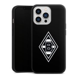 DeinDesign iPhone 13 Pro Handy Premium Silikon H&uuml;lle Handyh&uuml;lle schwarz Case Borussia M&ouml;nchengladbach Gladbach Coat Of Arms Silikon Premium Case