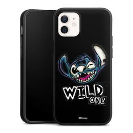DeinDesign iPhone 12 mini Handy Premium Silikon H&uuml;lle Handyh&uuml;lle schwarz Case Lilo & Stitch Disney Official Licensed Product Silikon Premium Case