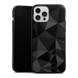 DeinDesign iPhone 13 Pro Max Handy Silikon H&uuml;lle Case schwarz Handyh&uuml;lle Abstract Muster Geometric