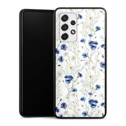 DeinDesign Galaxy A53 5G Handy Silikon H&uuml;lle Case schwarz Handyh&uuml;lle Muster Flowers Flower