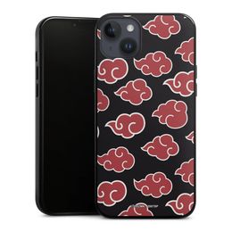 DeinDesign iPhone 14 Plus Handy Silikon H&uuml;lle Case schwarz Handyh&uuml;lle Naruto Shippuden Pattern Akatsuki