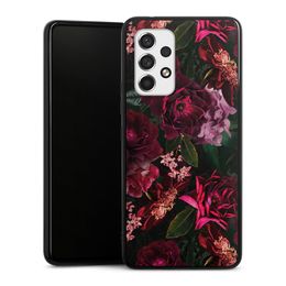 DeinDesign Galaxy A53 5G Handy Silikon H&uuml;lle Case schwarz Handyh&uuml;lle Blossom Flowers Rose