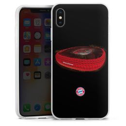 DeinDesign iPhone Xs Max Handy Silikon H&uuml;lle Case transparent Handyh&uuml;lle Fc Bayern M&uuml;nchen Fcb Official Licensed Product Stadium Silikon Case