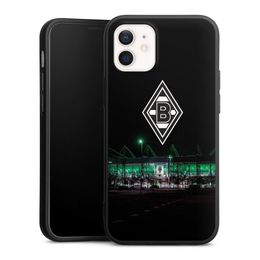 DeinDesign iPhone 12 mini Handy Premium Silikon H&uuml;lle Handyh&uuml;lle schwarz Case Borussia M&ouml;nchengladbach Official Licensed Product Stadium Silikon Premium Case