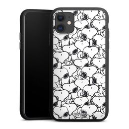 DeinDesign iPhone 11 Handy Premium Silikon H&uuml;lle Handyh&uuml;lle schwarz Case Muster Peanuts Snoopy Silikon Premium Case